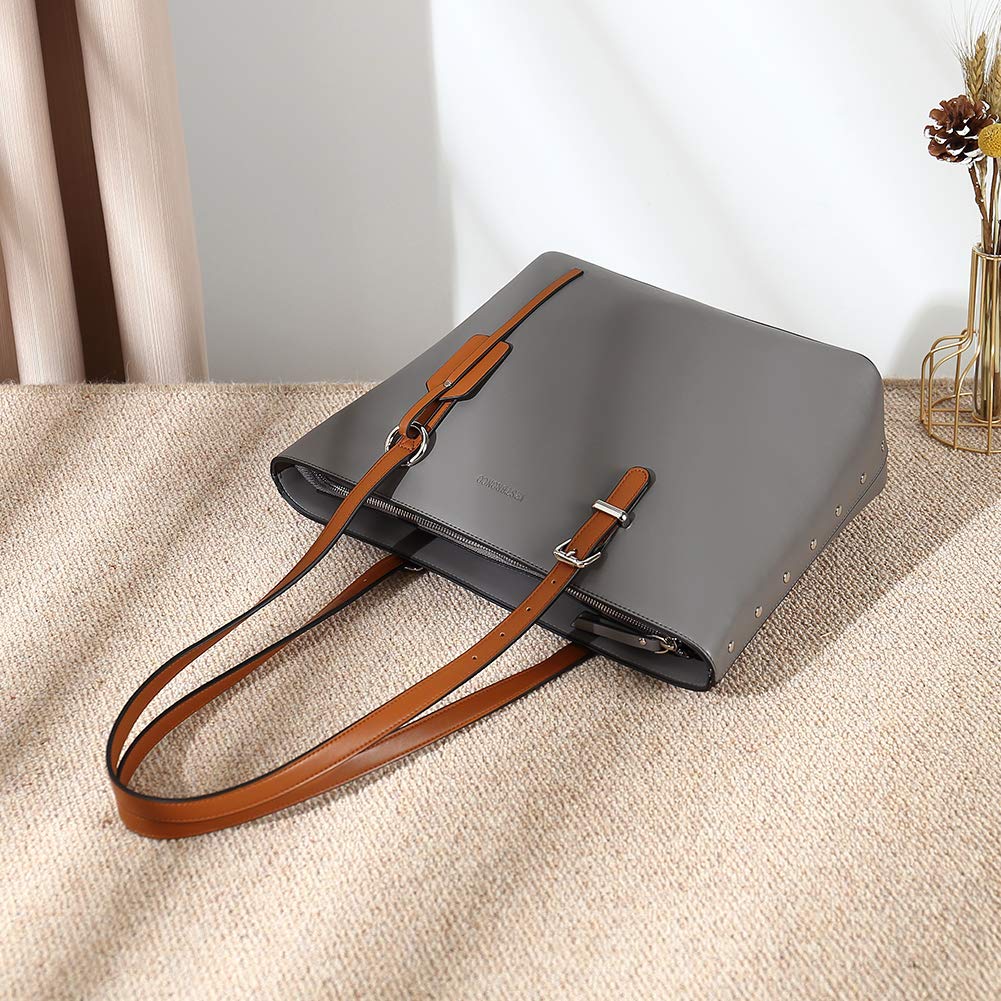 WESTBRONCO Vegan Leather Purses and Handbags For Women,Travel Tote bag Large Shoulder Bag with zipper