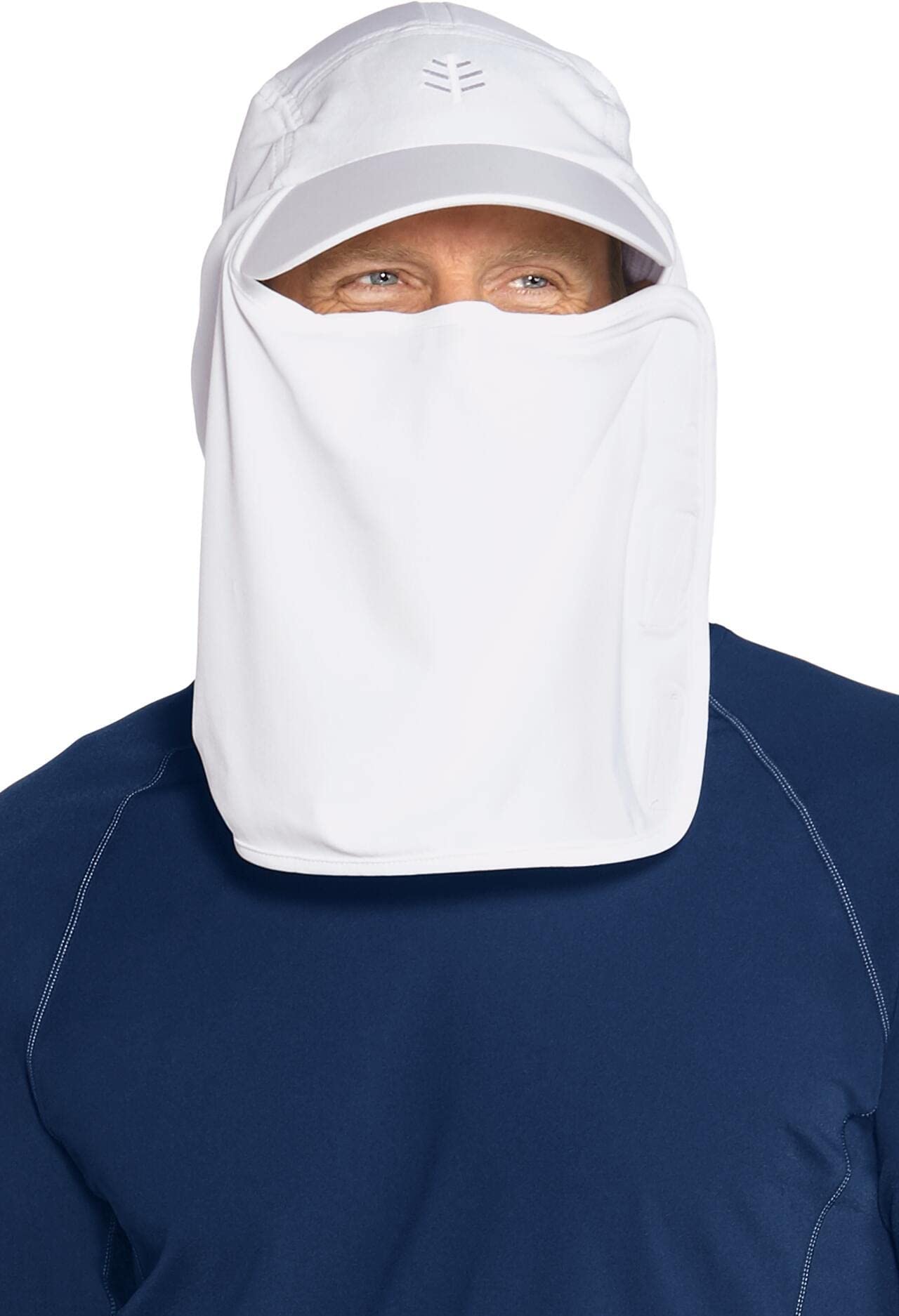 Coolibar UPF 50+ Men's Women's Biondi Chlorine Resistant Ultra Sport Hat - Sun Protective (One Size- White)