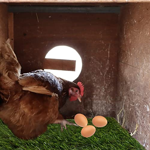 MUYG Washable Chicken Nesting Pads Artificial Grass Rug Carpet Cuttable Chickens Nest Box Bedding Liners for Hen Coop Egg Duck Reed Chicken Goose(4 PCS)