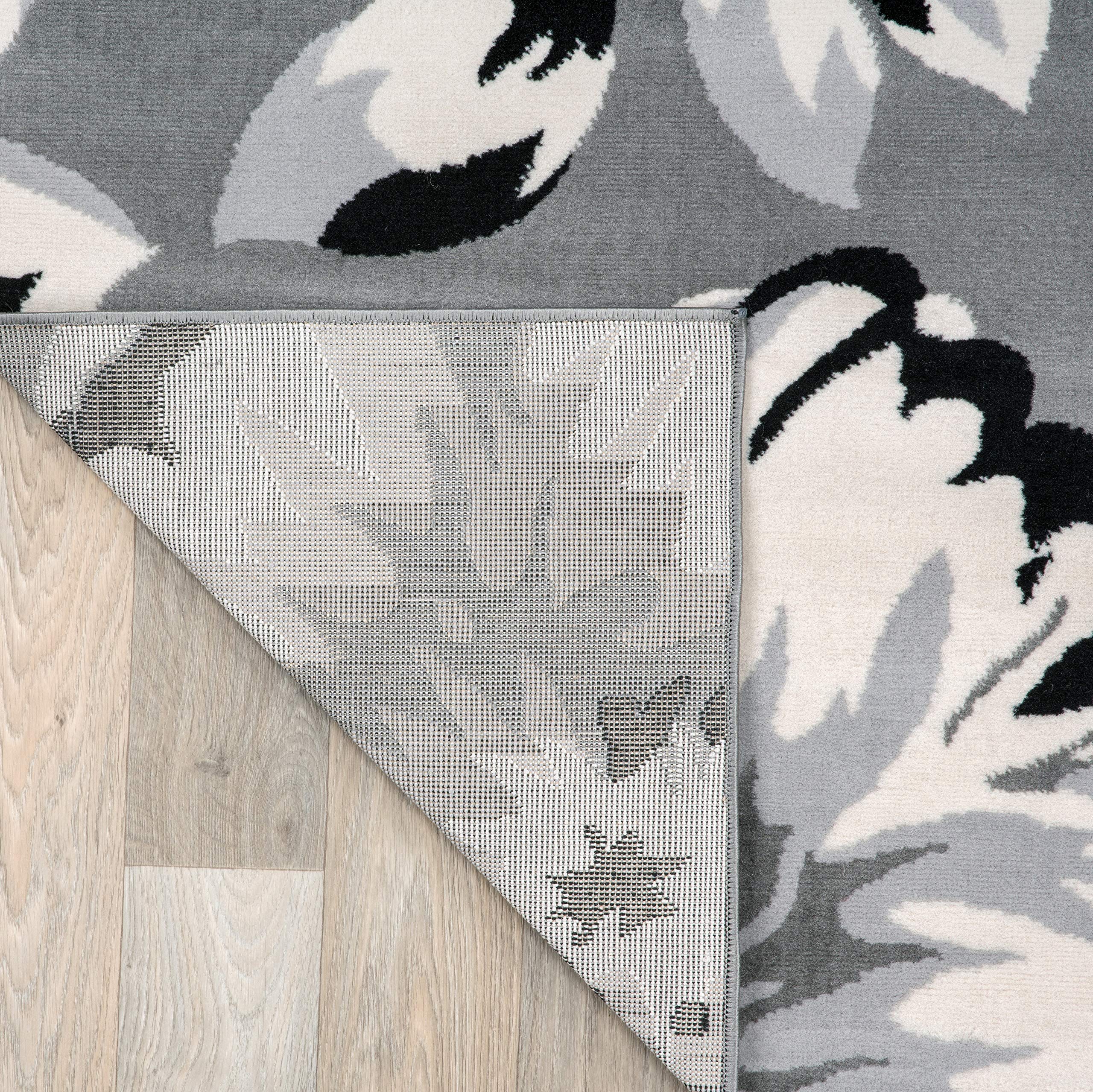 Rugshop Modern Floral Design Area Rug for Living Room,Bedroom,Home Office,Kitchen Non Shedding Area Rug 7'6" X 9' 5" Blue