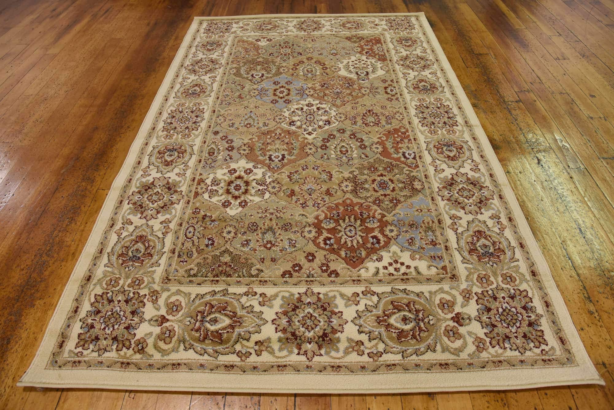 Unique Loom Voyage Collection Traditional Oriental Classic Intricate Medallion Design Area Rug, Rectangular 5' 3" x 8' 0", Ivory/Brown