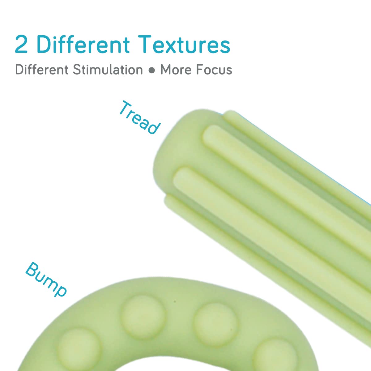 Hand-Held Sensory Chew Toys for Autistic Children, Chew Sticks for Humans, Alt. to Chew Necklaces for Sensory Kids, Teething, Oral Motor Stimulation, ADHD, SPD - Silicone Teether Toys (4 Pack)