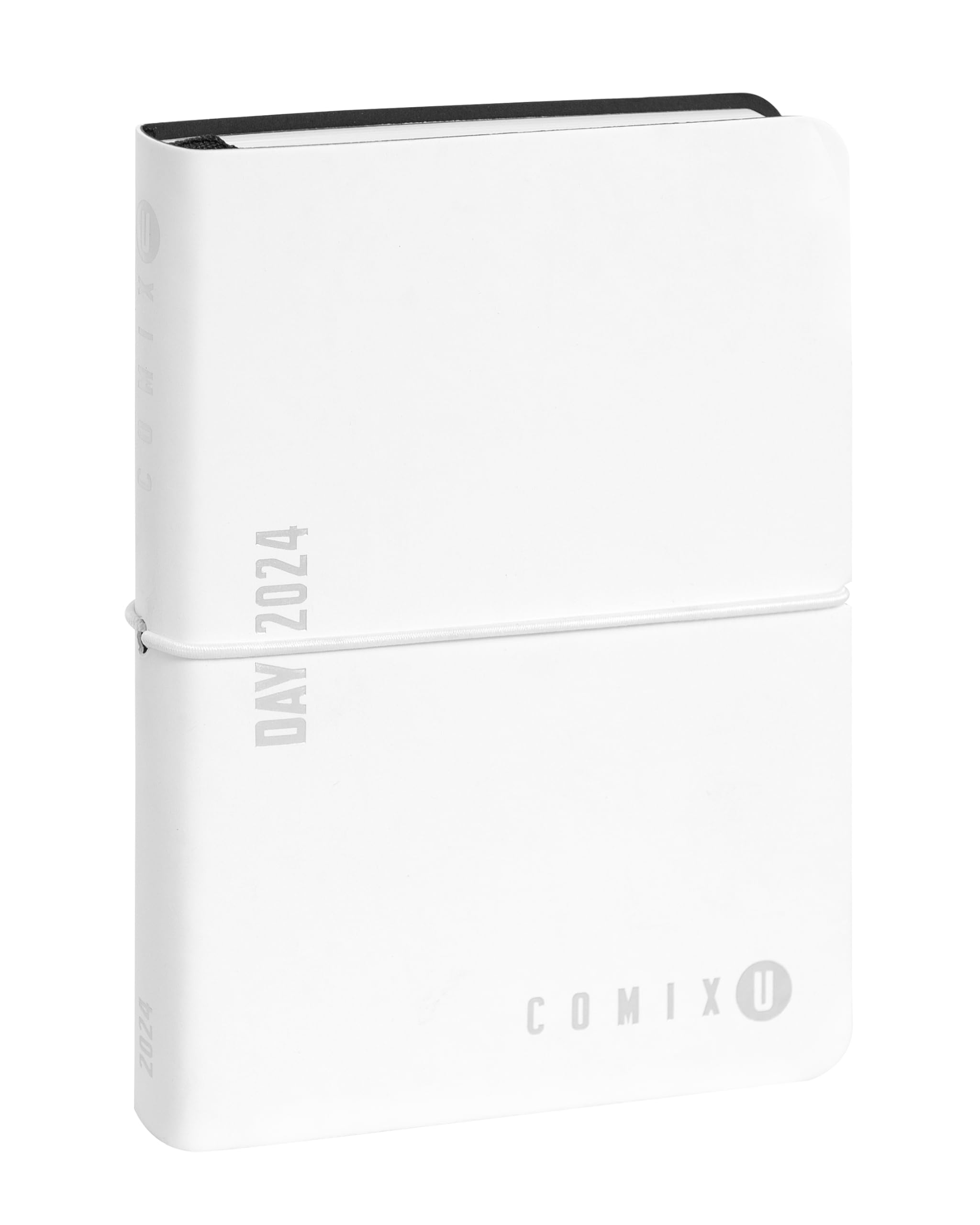 COMIX U, Mini - 2024 Daily 12 Month Diary with Calendar, Planner, Space for Notes and Notes - 11 x 15.3 h cm - White