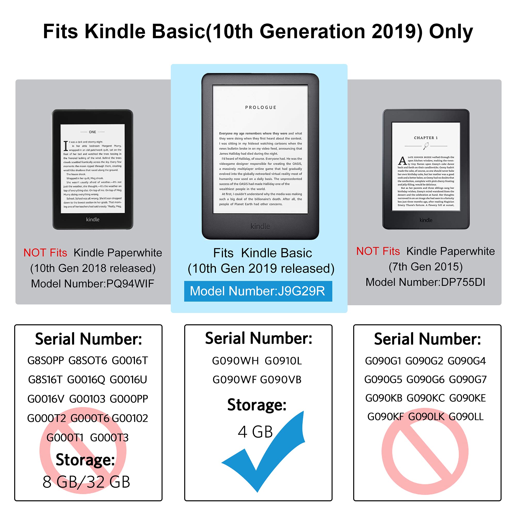 CoBak Case for All New Kindle 10th Generation 2019 Released - Will Not Fit Kindle Paperwhite or Kindle Oasis,Premium PU Leather Smart Cover with Auto Sleep and Wake