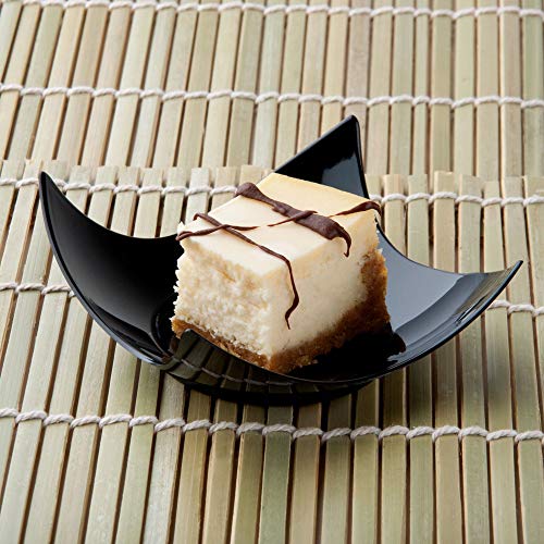 Fineline Settings Disposable Plastic Sample Plates-2.75" | Black | Tiny Temptations | Pack of 10 Trays