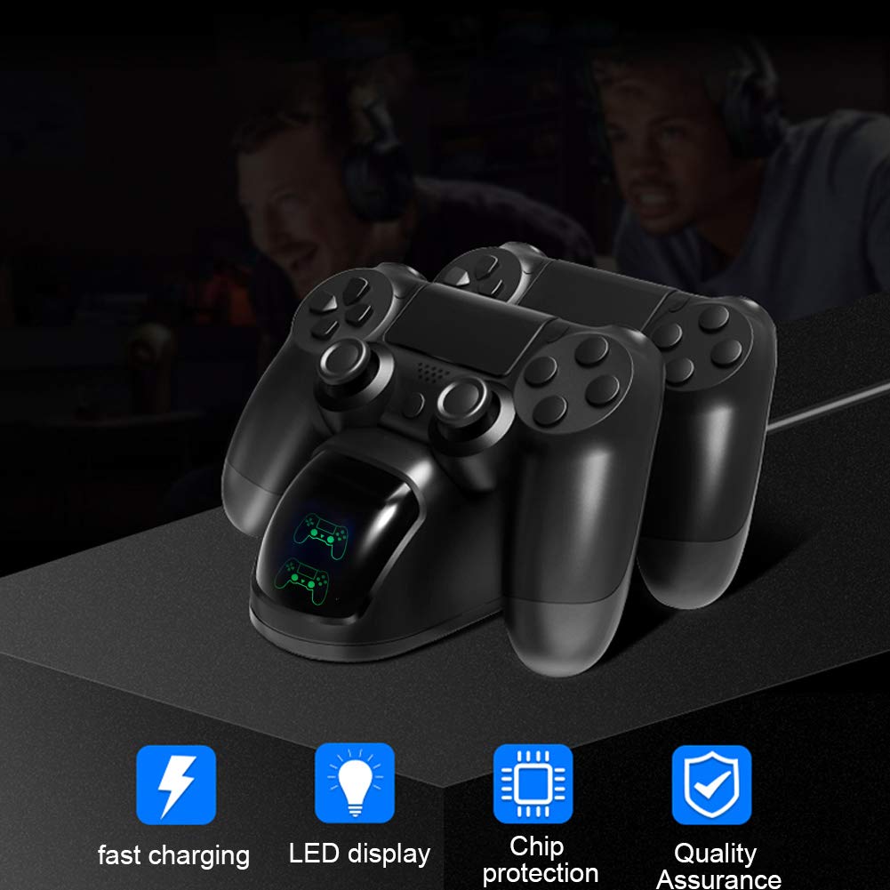 Game Handle Charger, Fast Charging Handle Charger 2 Port USB 5V Indicator Light Sturdy for Xbox One