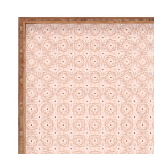 Deny Designs Caroline Okun Rosy Spirals Indoor/Outdoor Square Tray, 12" x 12"