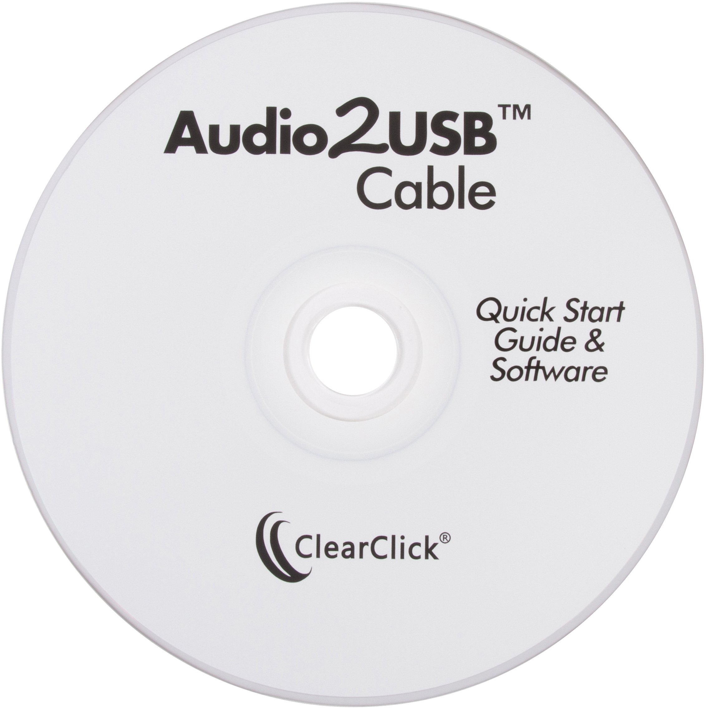 ClearClick USB Audio Recording Cable - Record From Cassette Tape Players, Vinyl Record Turntables - 3.5mm, RCA, 1/4", 1/8"