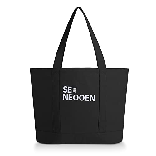 Handbags for Women Canvas Tote Bag with Zipper Large Capacity Top Handle Shoulder Bags Daily Essentials