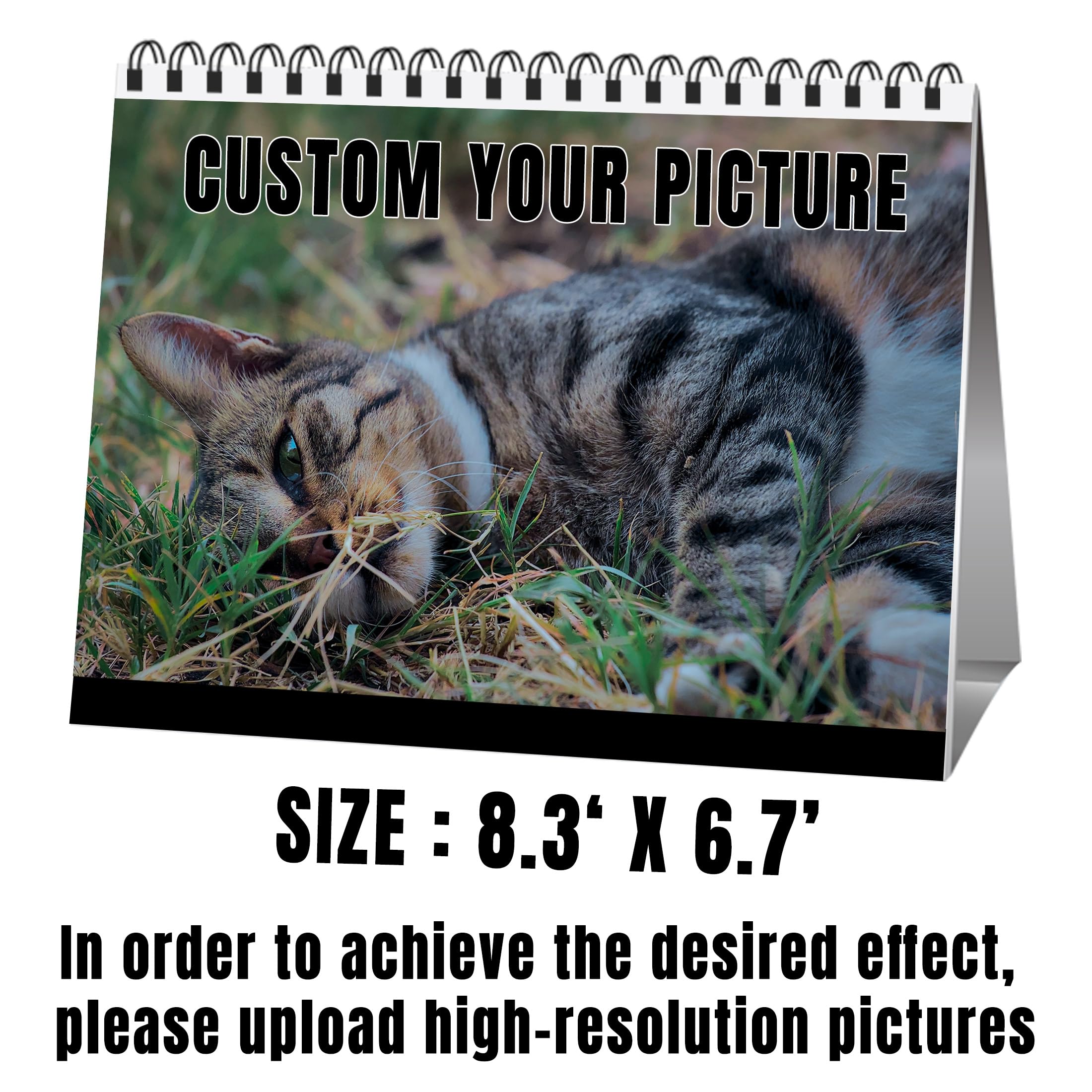 Custom Desk Calendar Personalized Calendar with Your Own Photos for Desk Home Desktop Decor Album 8.3" x 6.7"