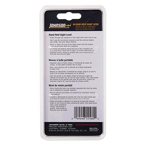 Johnson Level & Tool 80-5556 Hand Held Sight Level, Orange, 1 Level