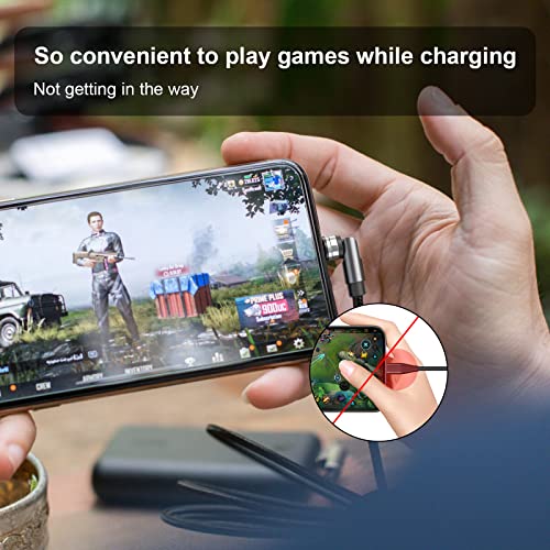 N. NETDOT NetDot 540°Rotation 3in1 Magnetic Charging Cable, 6.6ft 3 Pack Gen15 Magnetic Phone Charger and Magnetic Charger for Micro USB, USB-C/Type C and i-Product, 3in1 Black