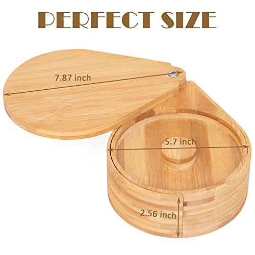Glolaurge Margarita Salt Rimmer Set, 3-Tier Bamboo Bar Glass Rimmer, Sugar Rimmer for Cocktails