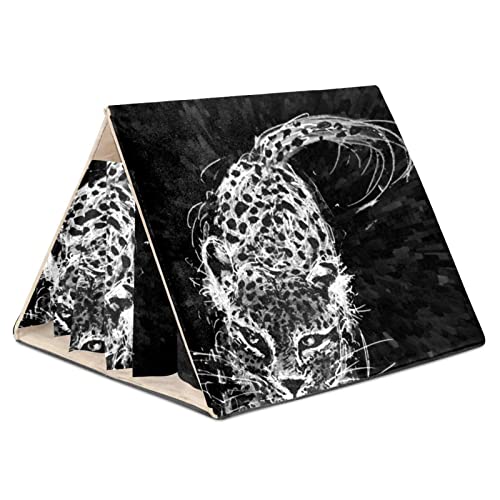 Leopard, Guinea Pig Bed Washable Small Animal Hideout, Hamster Cage Accessories for Gerbils Chipmunks Squirrels Hedgehogs Guinea Pigs