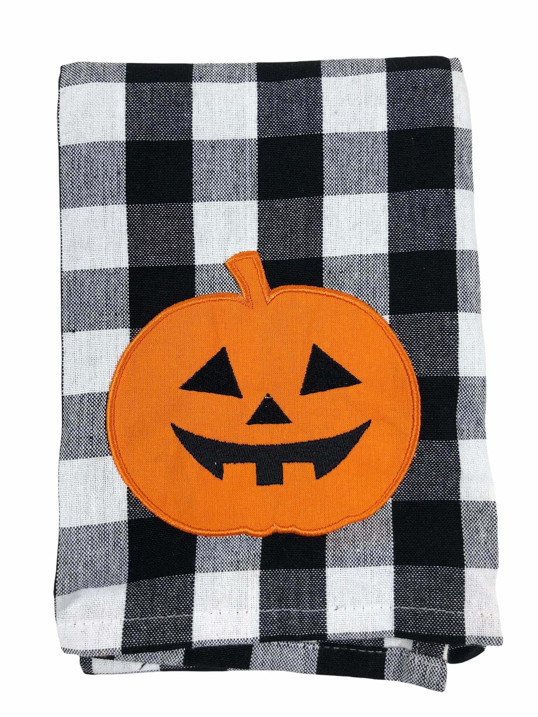 Design Imports Halloween Themed Embellished Kitchen Dish Towel Set of 3 Ghost Spider Pumpkin