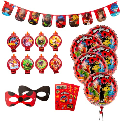 Miraculous Ladybug Party Sticker Sheets – 10 Sticker Sheets - Celebration, Birthday Party, Toddlers - Cat Noir - Party Supplies - Officially Licensed (10 Sticker Sheets)