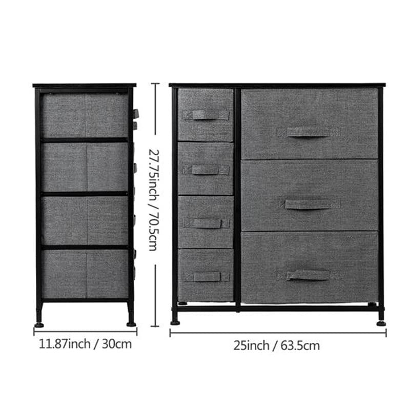 n/a Dresser with 7 Drawers Furniture Storage Tower Unit for Bedroom Hallway Closet Office Organization Steel Frame Wood (Color : A)