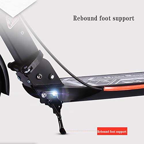 Commuter Scooter, Scooter, Adult Folding Two-Wheeled Scooter Can Bear 150KG, 2 Diameter 20CM PU Wheels, Double Brake System Adjustable Height (Non-Electric)