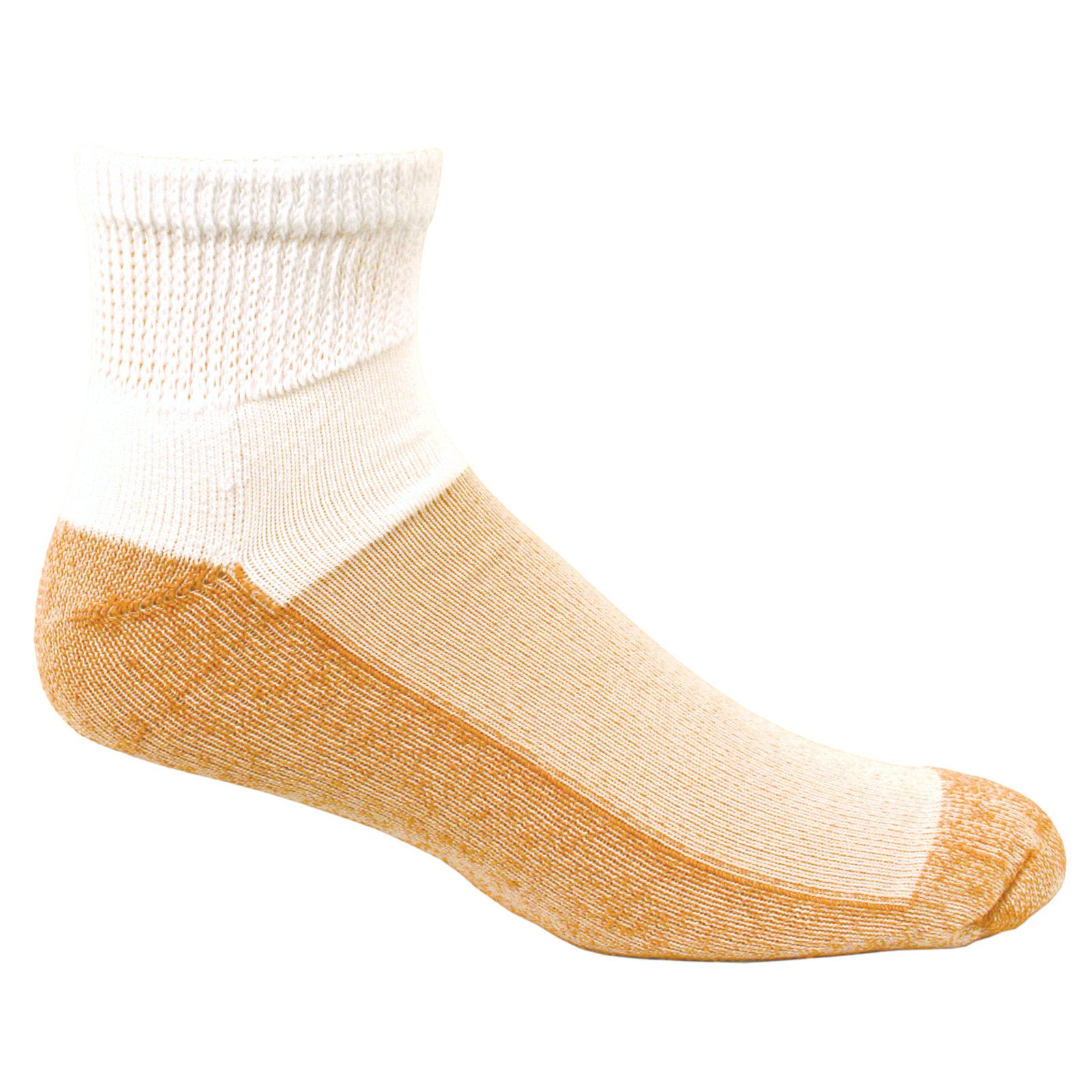 Copper Sole Men's Pro Therapy Cupron Ankle Socks, White, Shoe: 12.5-14