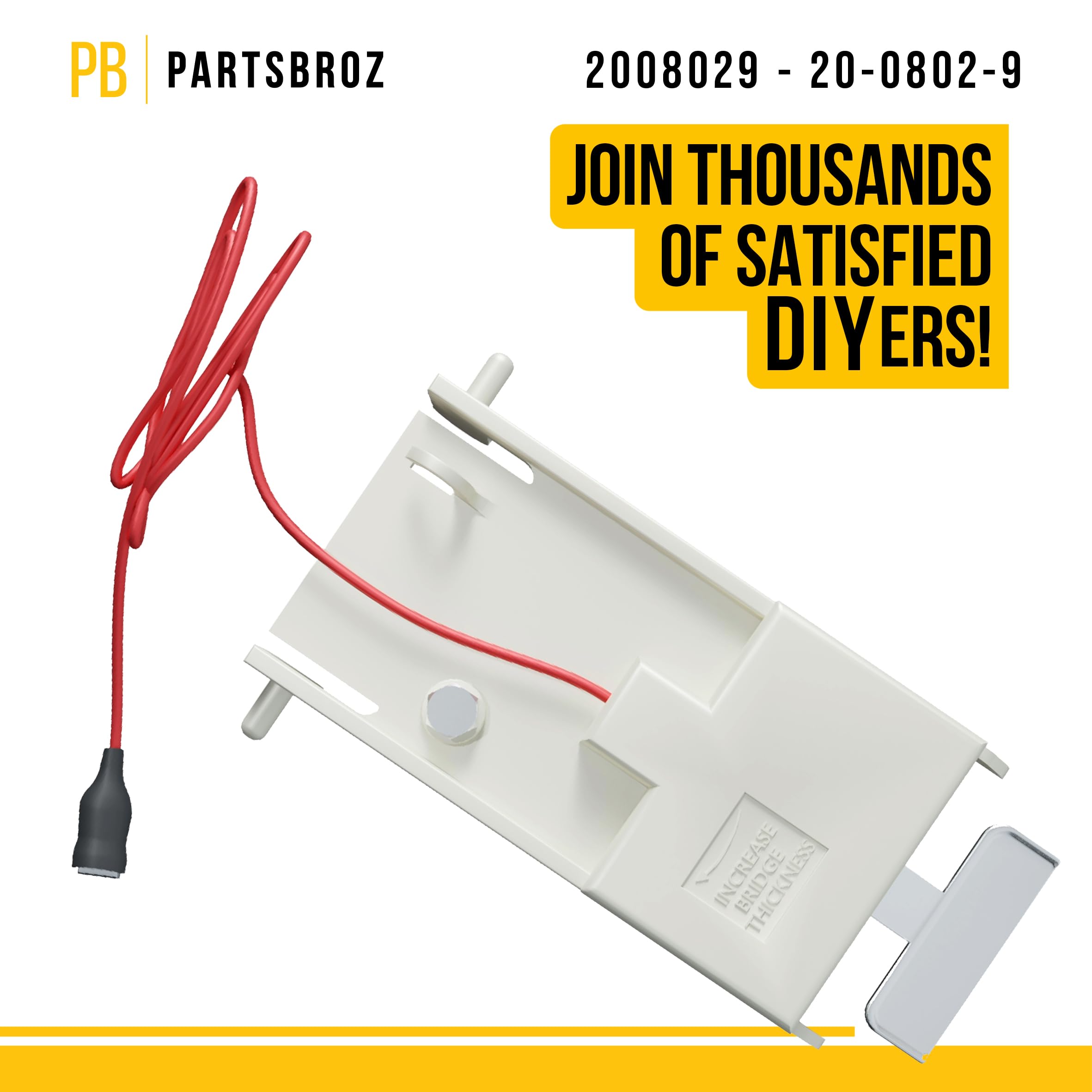 PartsBroz 2008029 Ice Thickness Control Probe - Compatible With Manitowoc Ice Machine Parts - Replaces 627813 76-2781-3 20-0802-9 Ultra Durable Replacement