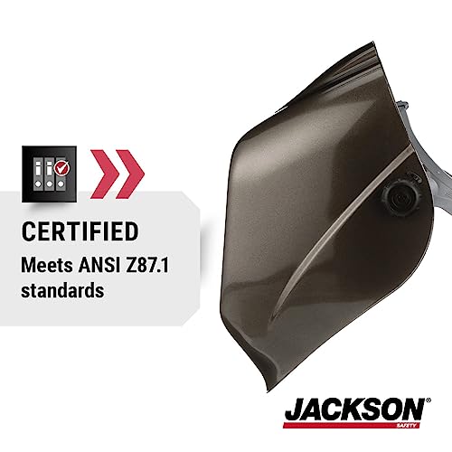 Jackson Safety Welding Helmet, Lightweight, Durable, Flexible, Fixed Shade W10 HLX Protective Welder Face Mask with Black Shell for Men and Women, Heavy Metal Graphic, 20508