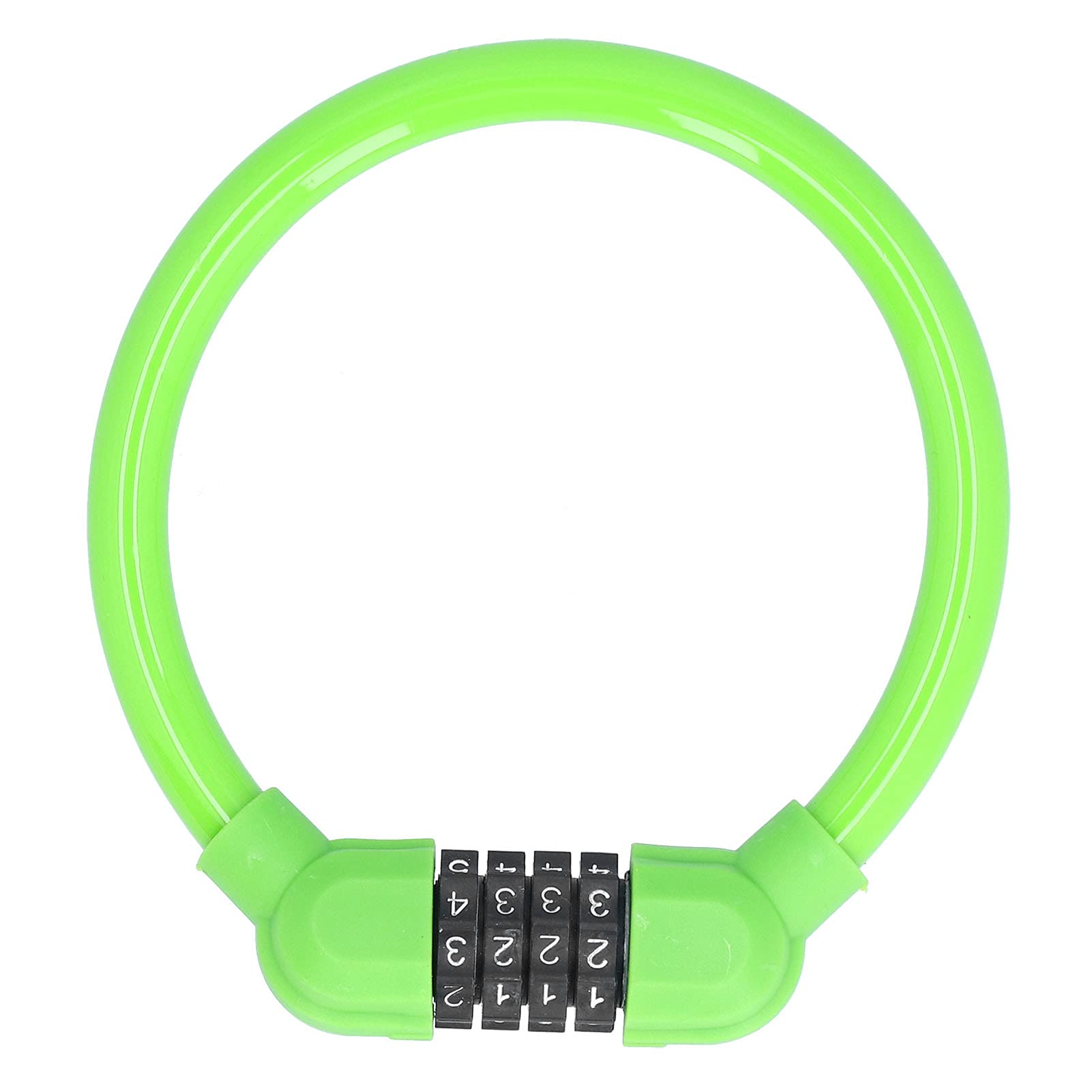 Eulbevoli Bike Lock, Bike Cable Lock Sturdy and Durable Waterproof and Dustproof Wear-Resistant with 4 Digit Passwords Technology for Cycling(Green)