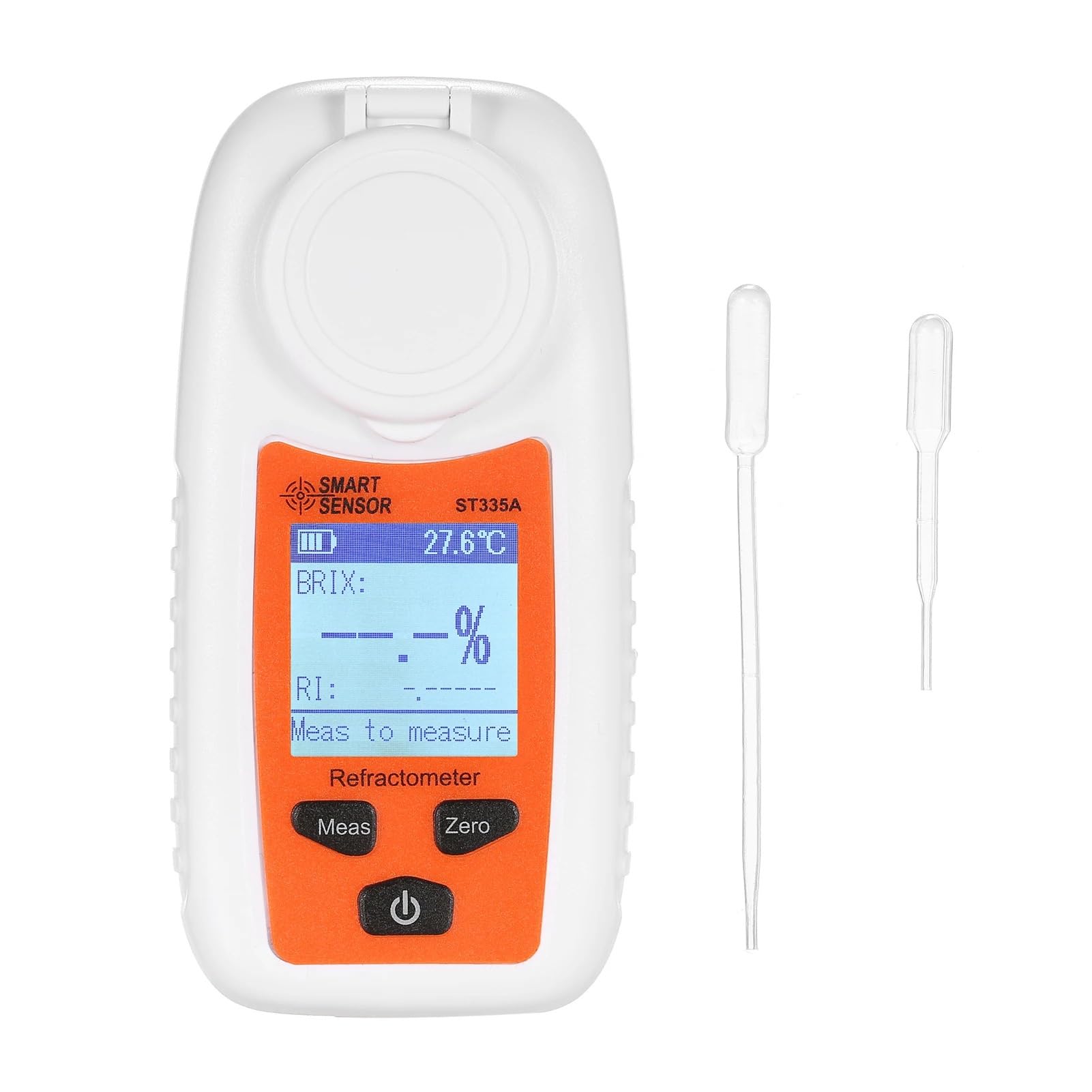 KYKYK Refractometer, Smart Sensor ST335A Digital Refractometer Saccharometer ATC Sugar Percent Tester 0-35% Brix Honey Sugar Concentration Detector for Fruit, Homebrewing, Juice, Vegetables