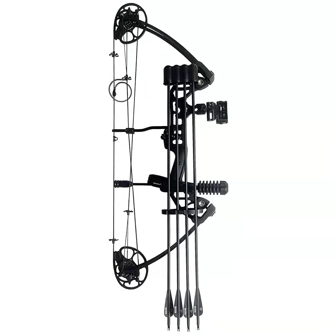 evercatch Compound Bow Set 30-70 LB Hunting Target Bow Kit 2022 New Model | Fully Adjustable 24.5-31”(Black)
