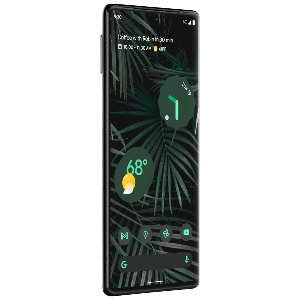 Google Pixel 6 Pro - 5G Android Phone - Unlocked Smartphone with Advanced Pixel Camera and Telephoto Lens - 128GB - Stormy Black (Renewed)