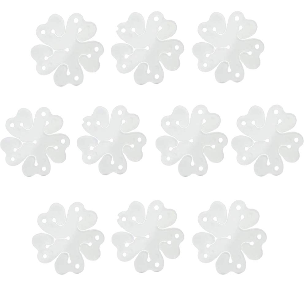 PASOCON 30 Pcs White Flower Shape Balloon Clips, Reusable, for Balloon Arch, Birthday, Baby Shower, Graduation, Wedding Decorations