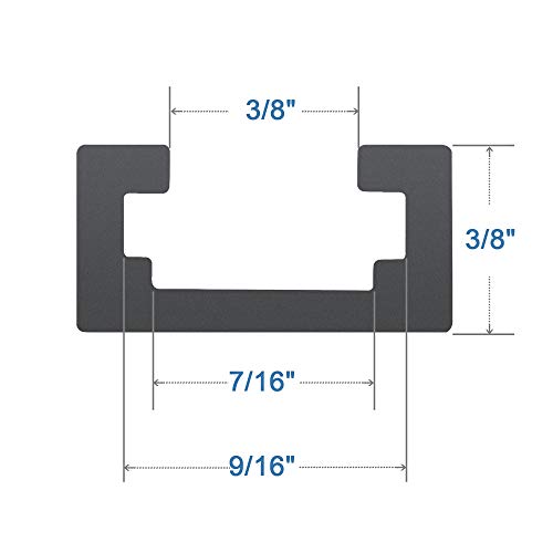 Hot Favorable Aluminum 48" T-Track for Woodworking –Double Cut Profile Universal with Predrilled Mounting Holes -Woodworking and Clamps-Fine Sandblast Black Anodized 4PK
