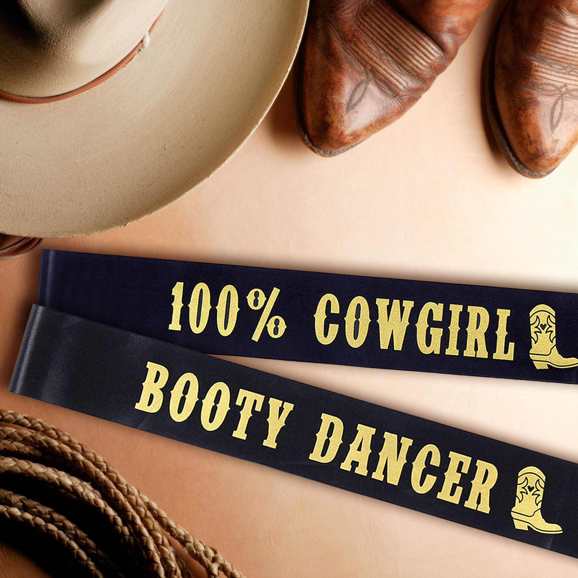 POP FIZZ DESIGNS Nashville Bachelorette Party Sashes | 7 Pack | Includes 1 Bride Sash “Getting Hitched” | 6 Funny Bride Tribe Sashes for Bridal Party