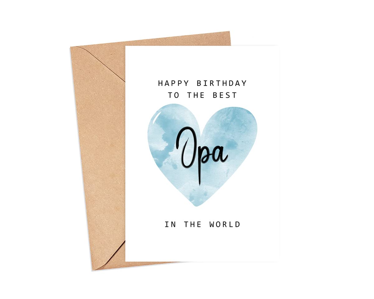 MoltDesigns Happy Birthday To The Best Opa In The World Card - Opa Birthday Card - Opa Card - Father's Day Gift - Happy Birthday Card