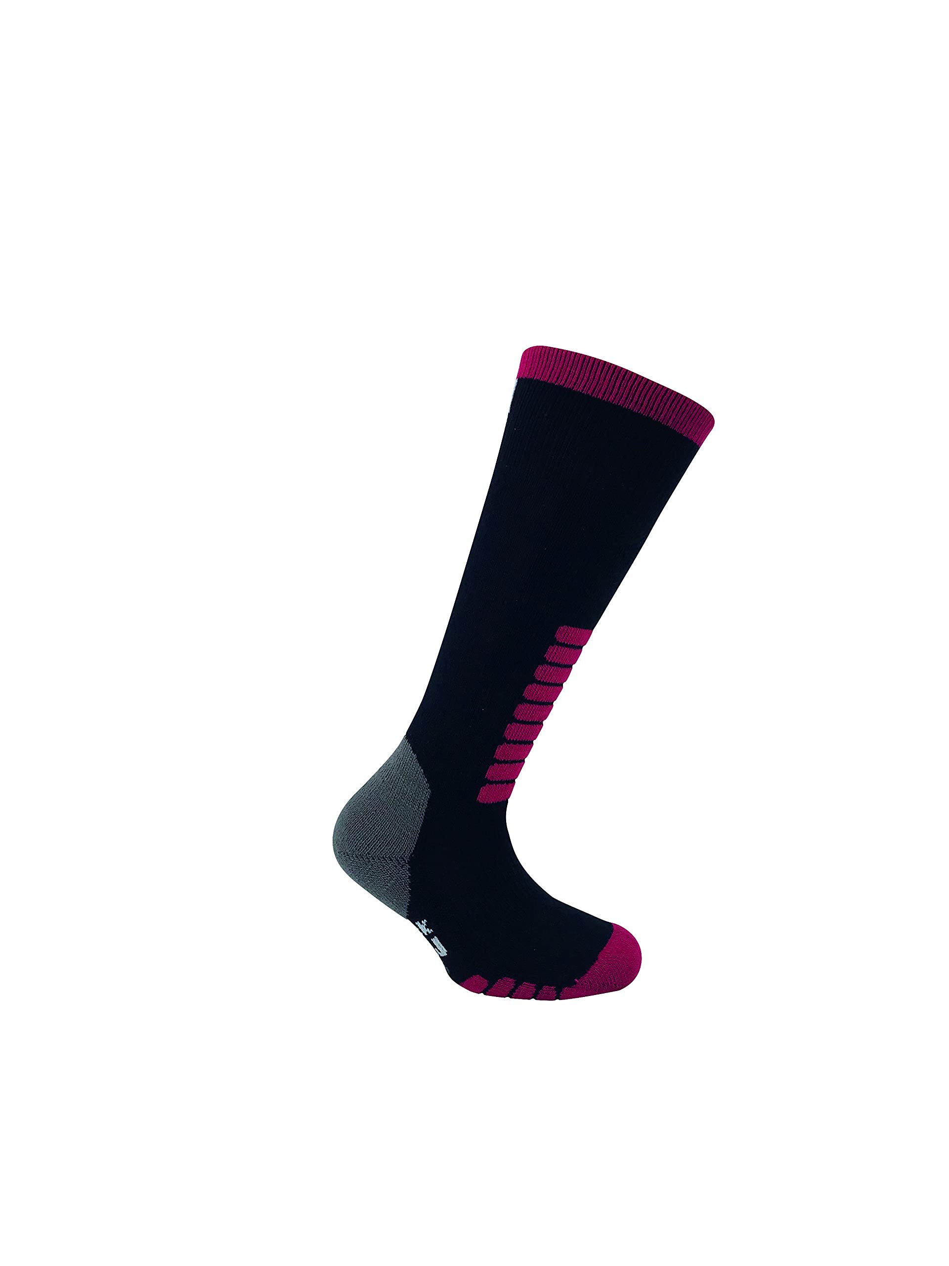 Eurosock Kids Supreme Jr Ski Socks, Deep Black, XS(2-Little 4 Big