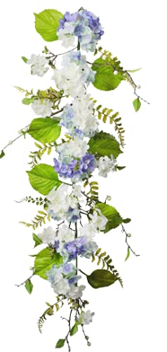v-max 48" Hydrangea Garland - for Wedding Party Home Garden, Wedding Arch Garden Wall Decoration, Home Decoration Blue
