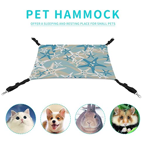 Starfish Pet Hammock Comfortable Adjustable Hanging Bed for Small Animals Dogs Cats Hamster