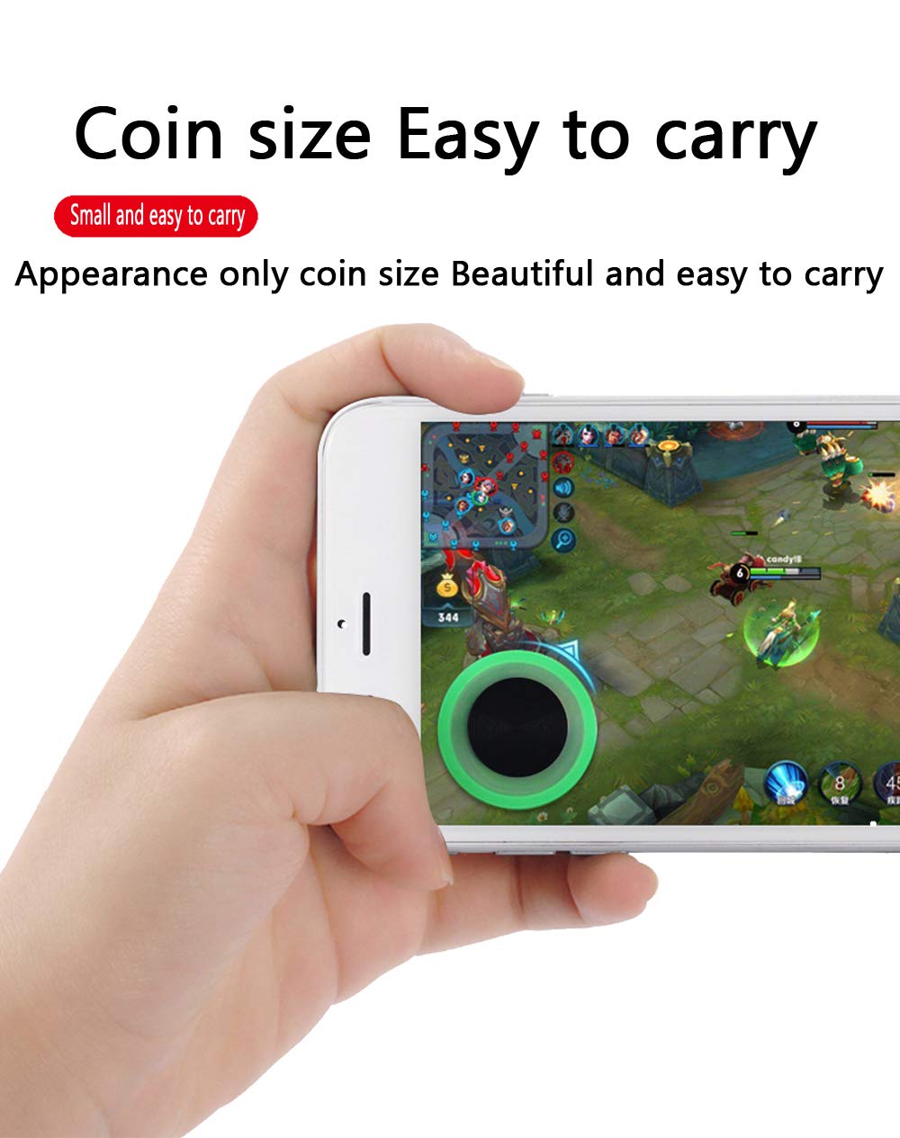 Vakili Mobile Phone Game Joystick Game Control Touch Screen Joypad Game Controller for iPad iPhone Android Mobile Tablet Smart Phone Joystick Touch Screen Joypad Tablet Funny Game Controller 2PACK