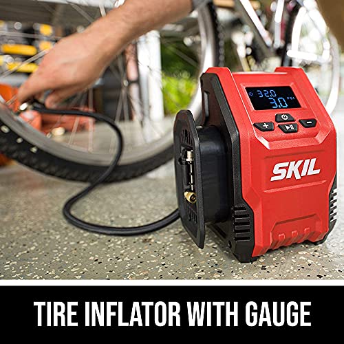SKIL PWR CORE 12 Brushless 6-Tool Combo Kit, Included 4.0Ah Lithium Battery, 2.0Ah Lithium Battery and PWRJump Charger - CB7434-21
