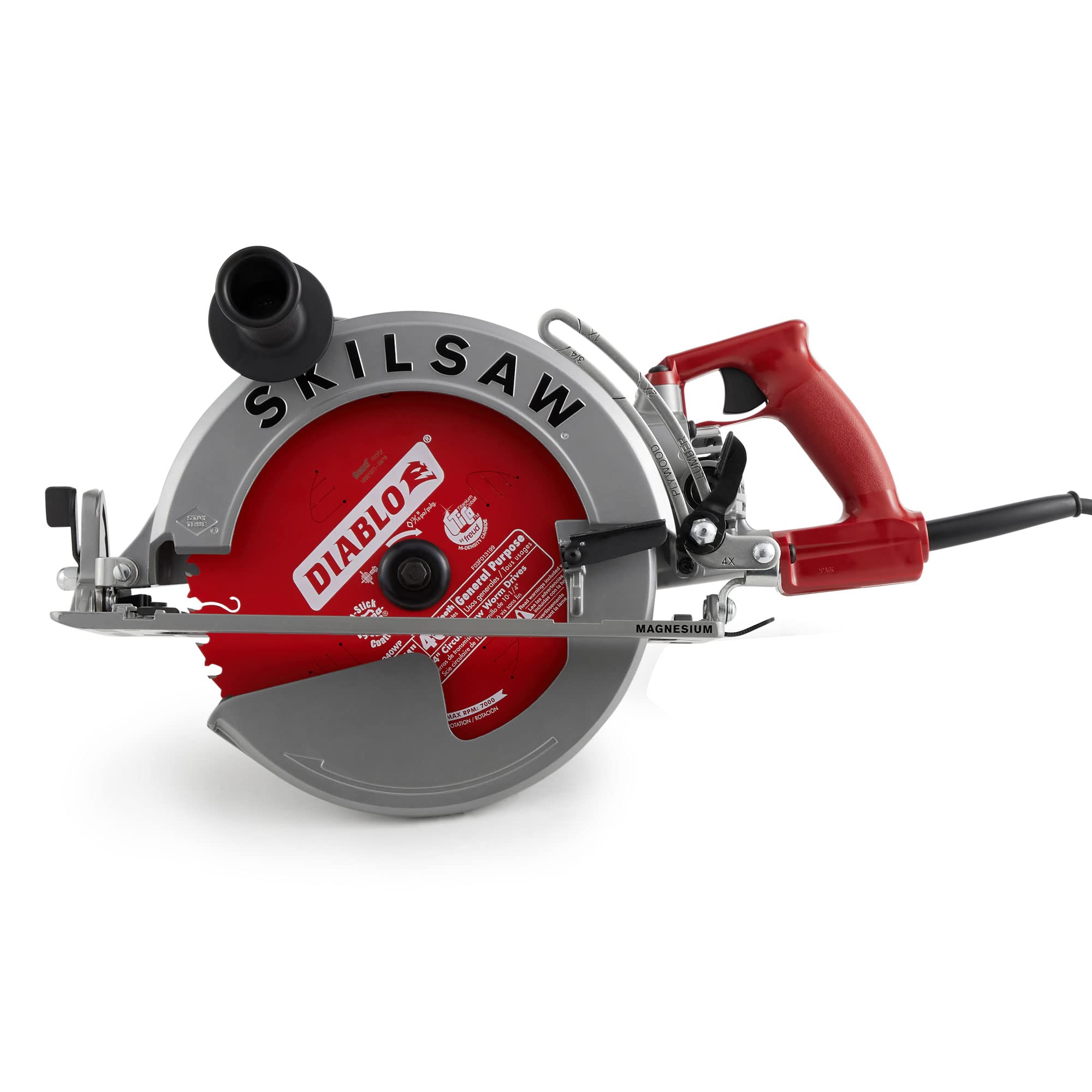 Skilsaw Magnesium Sawsquatch Worm Drive Circular Saw - 10 1/4in. 15 Amp, with Electric Brake, Model Number SPT70WM-22