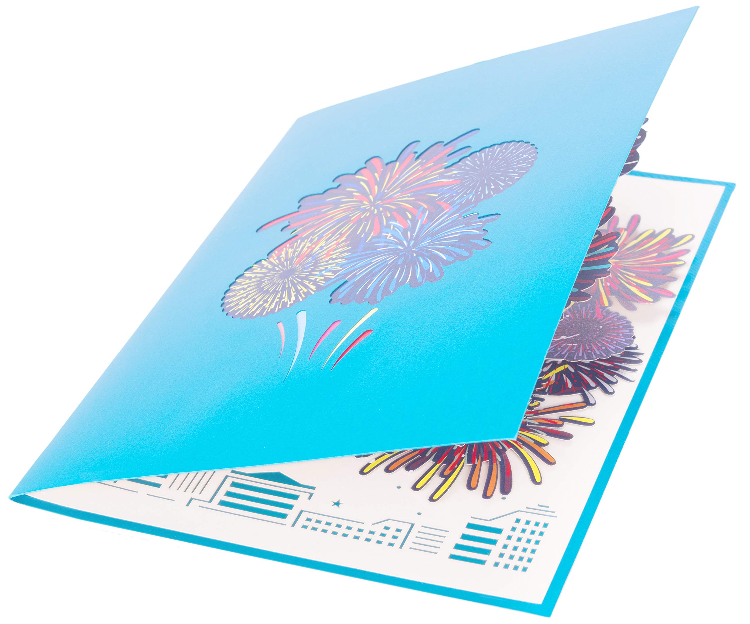 PopLife Fireworks 3D Pop Up New Years Card - NYE Popup, Happy Birthday, Independence Day Fourth of July, Congratulations Card - Fold Flat for Mailing - for Son, for Daughter, for Friend, for Co-worker