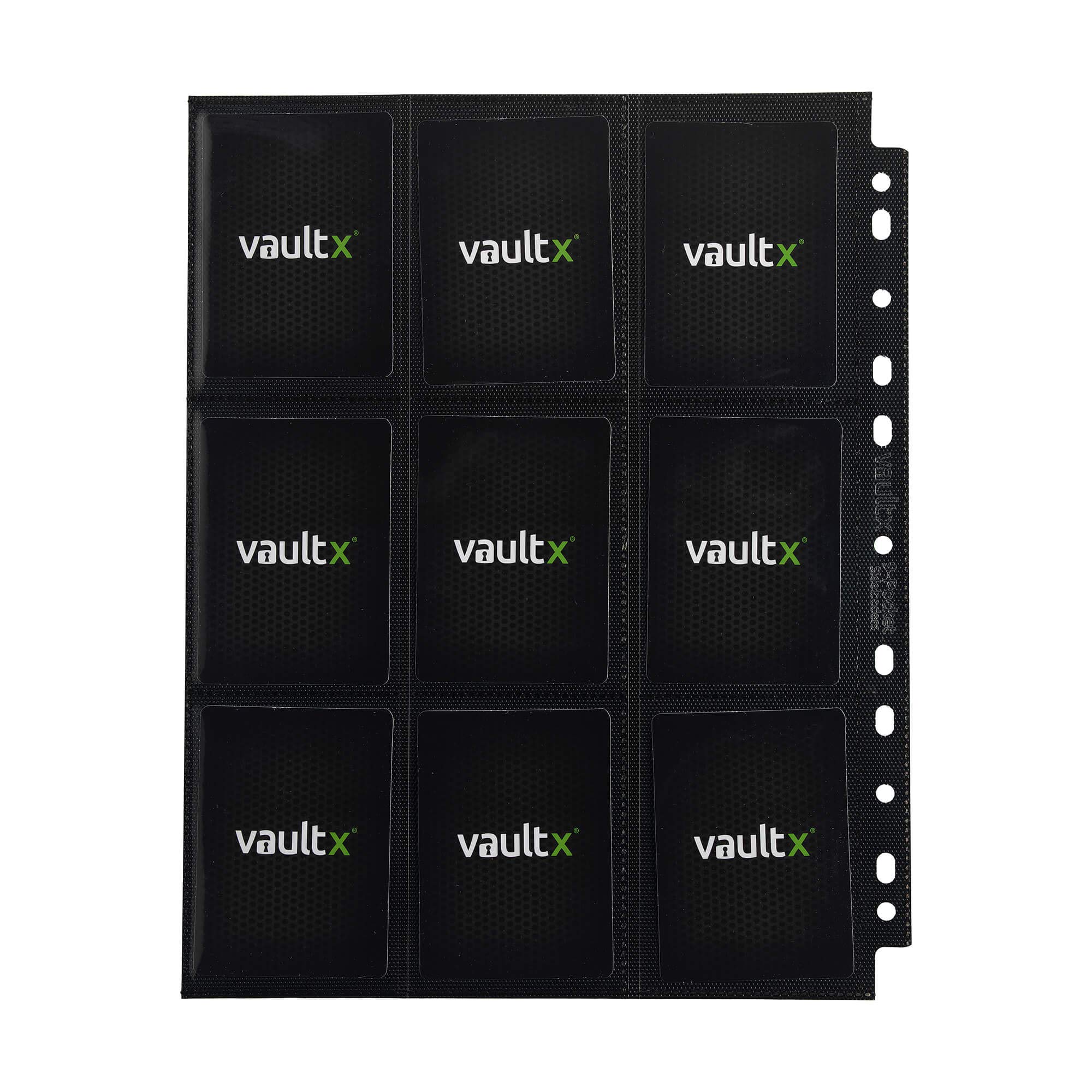 Vault X Sideloaders - 9-Pocket A4 Trading Card Binder Pages Storage Wallet - Double-Sided Side-Loading Pockets for 900 Card Capacity for TCG CCG (50 Pages)