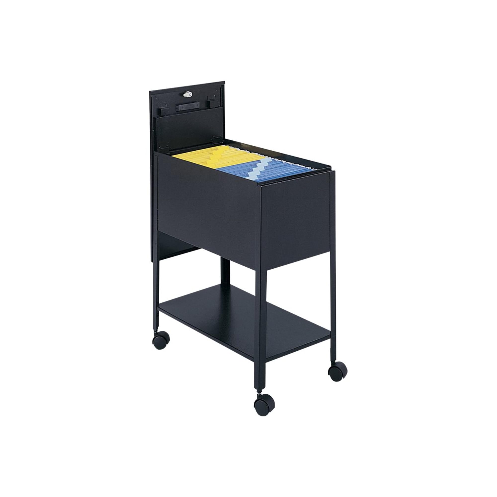 Safco Extra Deep Mobile Tub File, Rolling File Cart, Fits Letter and Legal-Size Hanging Folders, Includes a Locking Lid and 2 Keys