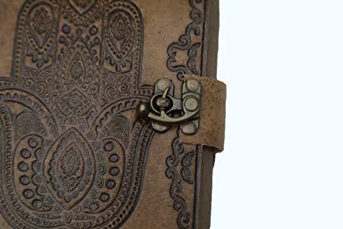 Dharma_craft DLEATHERCRAFTS Dragon Leather Journal | Leather Notebook Gift For Men & Women | Traveler Journal | 7x5 Leather Journal [Office Product]