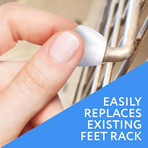 IMPRESA Kitchen Sink Rack Feet 16 Pack in White, Replacement for Kohler Rack Feet for Part 84544-0 Compatible with Kohler Kitchen Sink Racks, Premium Quality Durable Feet for Long Lasting Stability