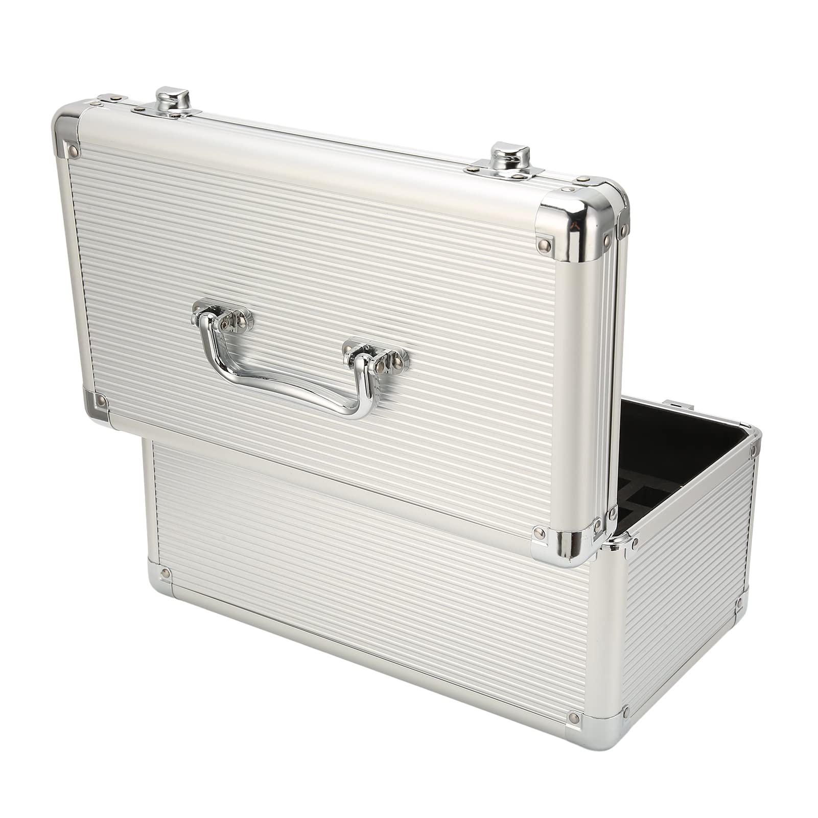 Hard Drive Case, Multi Protection HDD Storage Box Suitcase with 10 Bay, for 3 5in Hard Drives with Security Lock