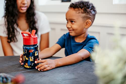 Simple Modern Disney Kids Water Bottle Plastic BPA-Free Tritan Cup with Leak Proof Straw Lid | Reusable and Durable for Toddlers, Girls | Summit Collection | 12oz, Minnie Mouse Retro