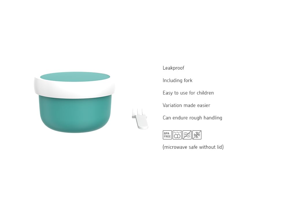 Mepal - Fruitbox Campus - Snack box for kids - Dishwasher and microwave safe - BPA free - 300 ml - Leopard