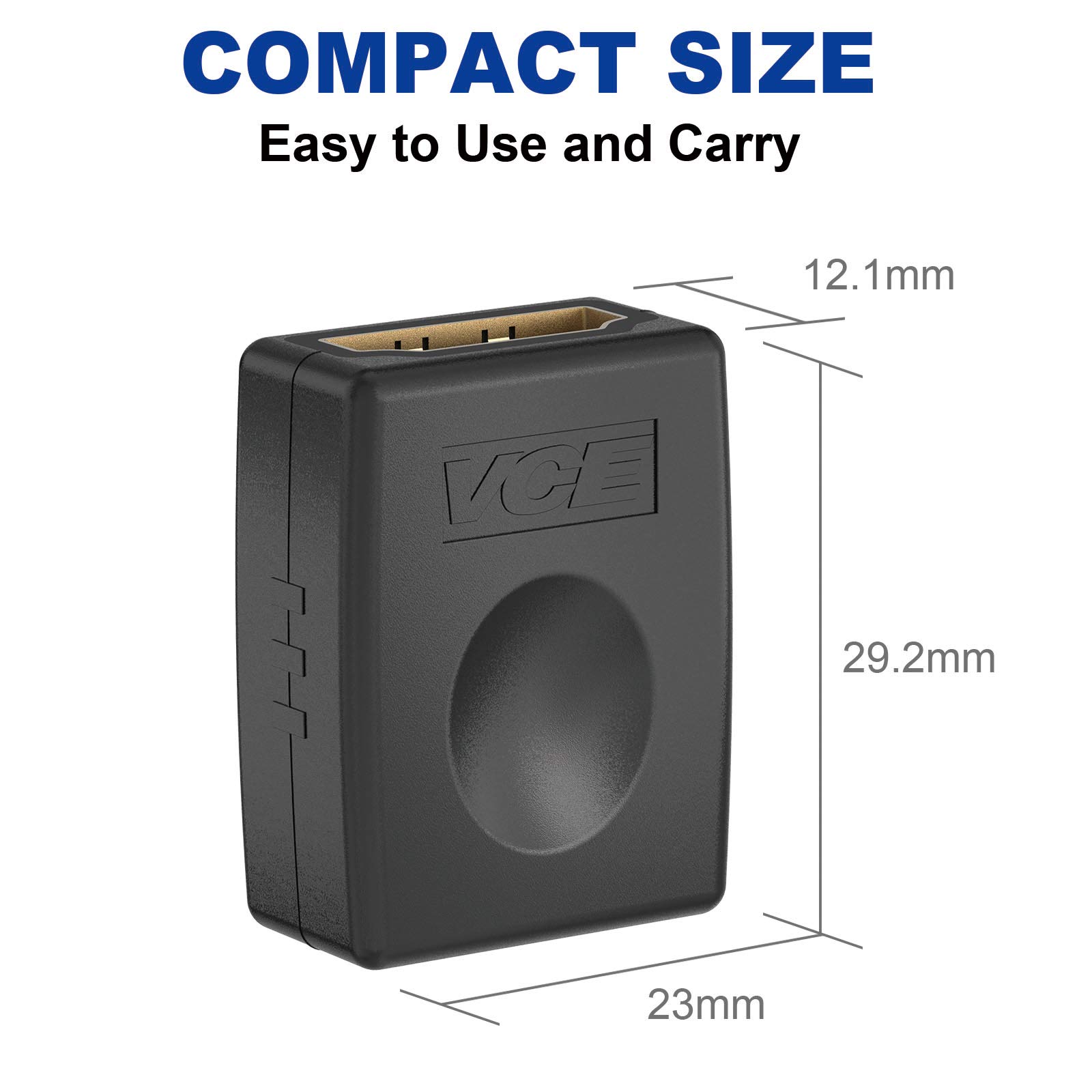 VCE HDMI Coupler 10-Pack, HDMI Female to Female Connector Adapter 3D 4K 1080P HDMI Cable Extender Compatible with Roku TV Stick Chromecast, Switch, Xbox One, PS4 PS3, PC and More
