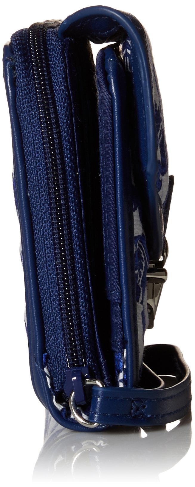 Vera Bradley Women's Cotton Ultimate Wristlet, Cobalt Tile with Navy, One Size