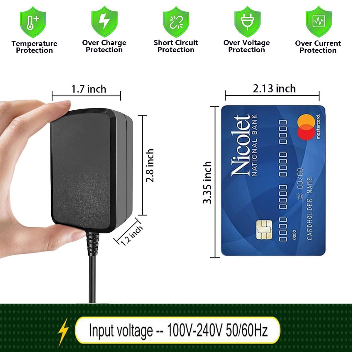 for Alexa Echo Show 8 Power Cord Replacement (1st 2nd 3rd Gen), Echo Show 10, Show 15, Echo Show 2nd Gen, Echo 4th 3rd Generation 30W Show Power Supply Adapter Charger Cable 6.6ft